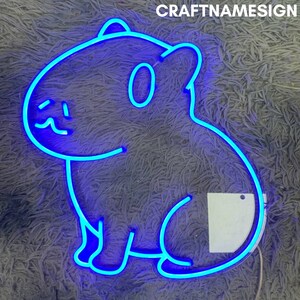 Capybara Led Sign, Capybara Neon Sign, Custom Neon Led Sign, Christmas ...