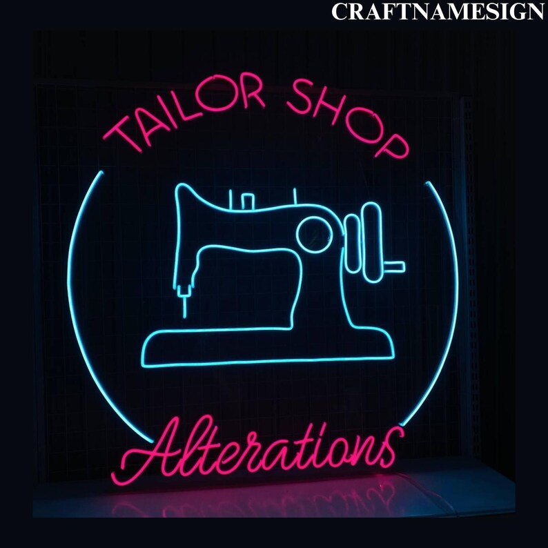 Custom Tailor Shop Neon Sign, Tailor Shop Decor, Custom Neon Sign ...