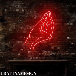 Italian Hand Gesture Neon Sign, Gesto Italiano Hand Led Sign, Custom ...