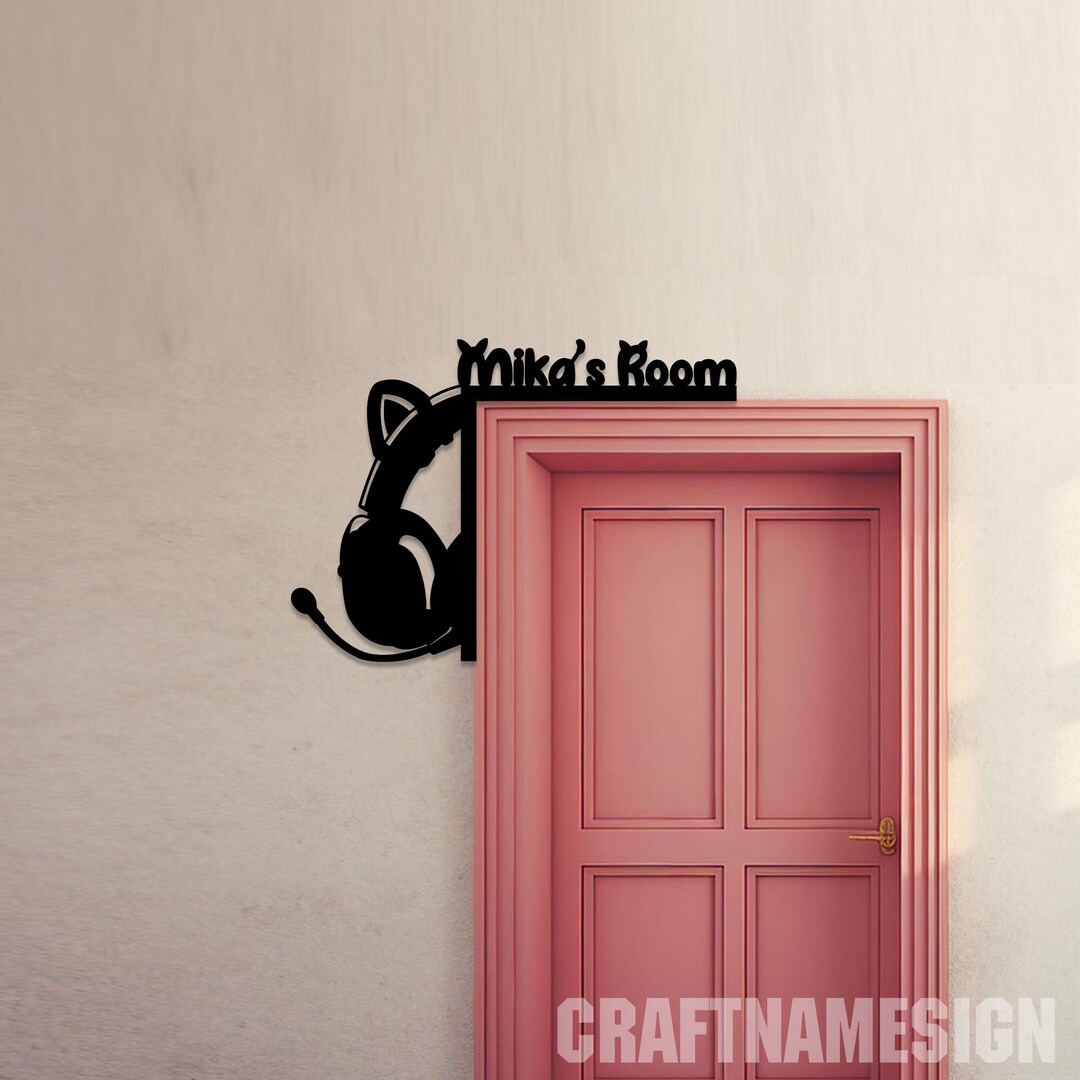 Custom Game Room Door Corner Metal Wall Art, Gaming Door Topper ...