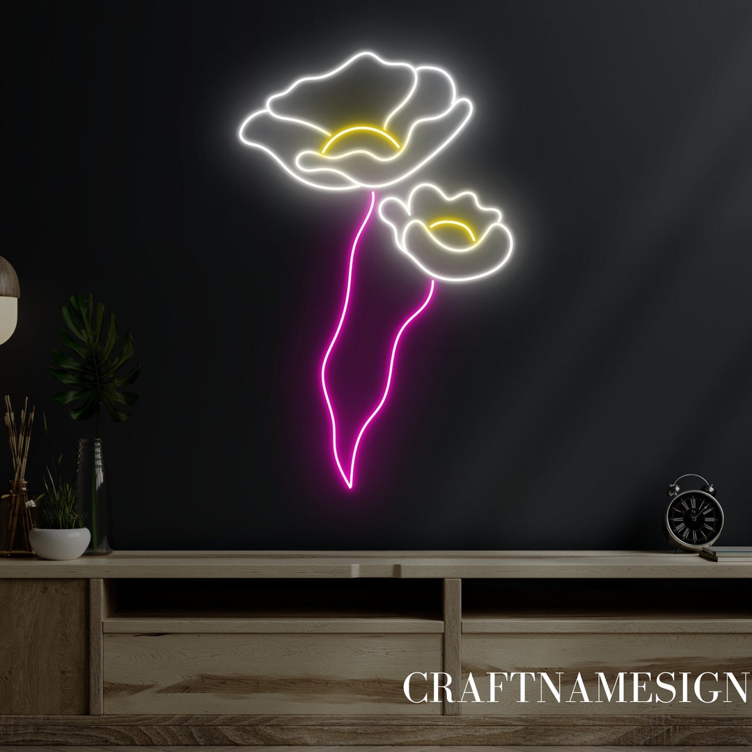 Charming Flower Neon Sign, Flower Shop Neon Sign, Custom Neon Sign ...