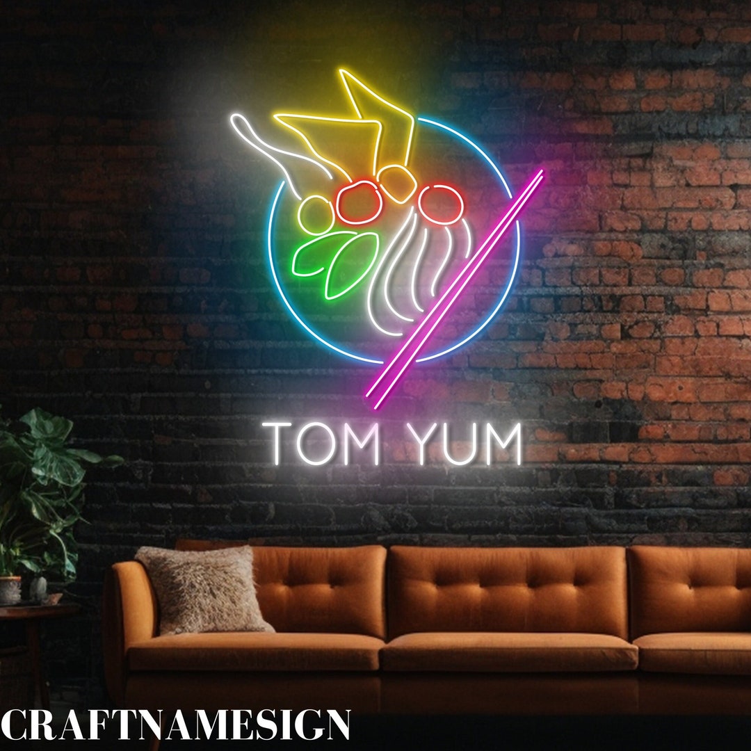 Open Thai Tom Yum Neon Sign, Tom Yum Soup Led Sign, Custom Neon Sign ...