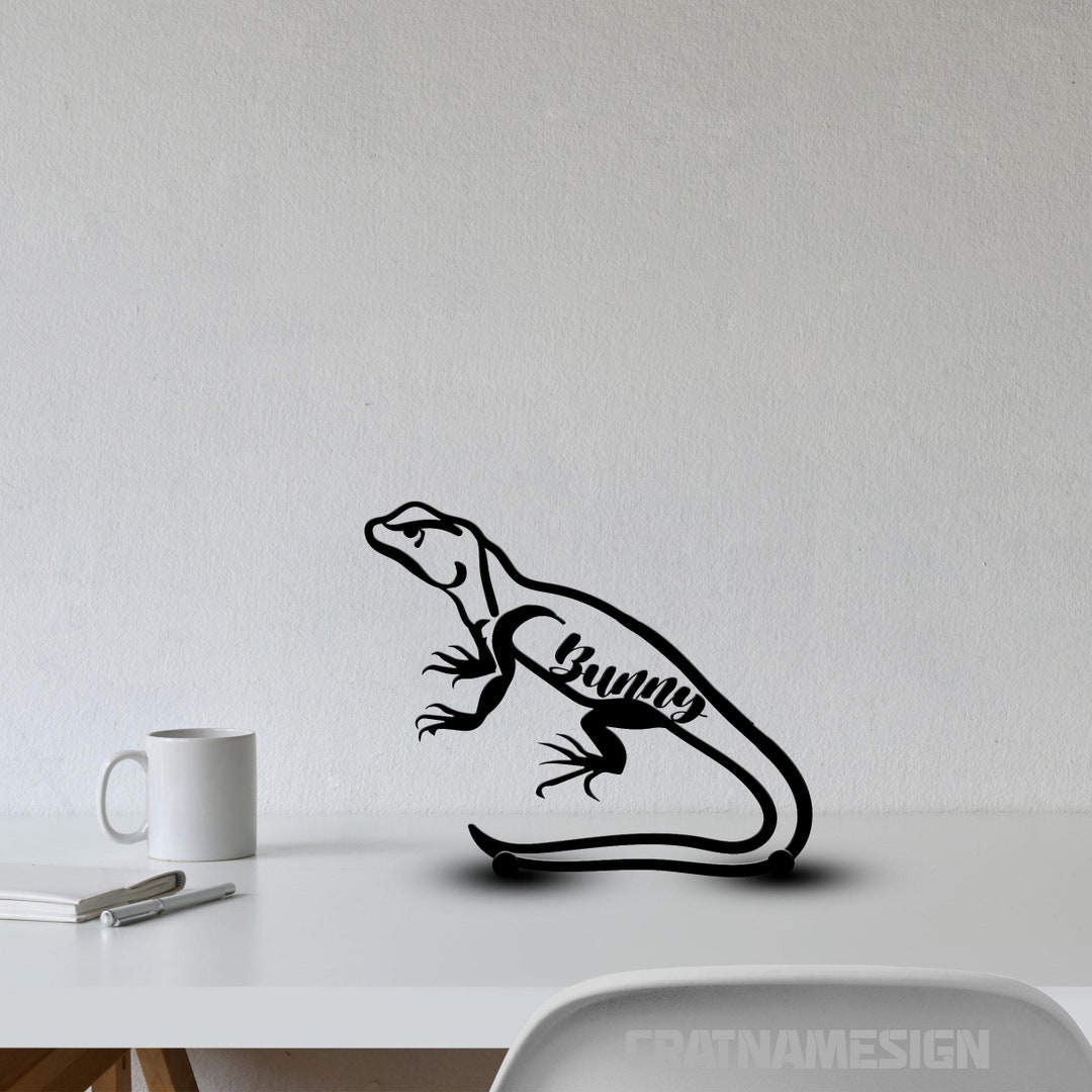 Personalized Reptile Metal Desk Decoration, Custom Gecko Lizard Metal ...