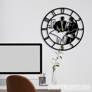 Architect Large Metal Wall Clock , Wall Clock Unique for Home Decor and ...