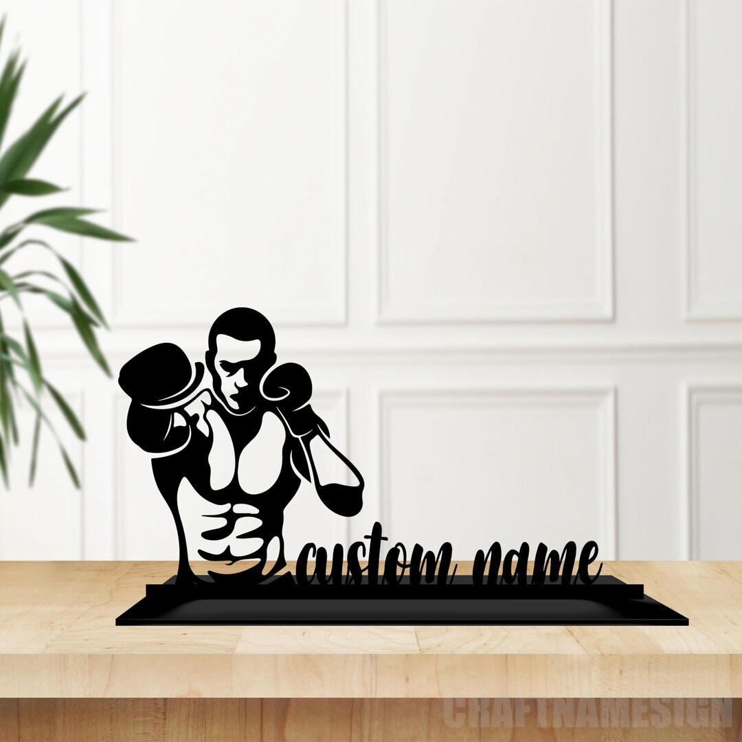 Personalized Kick Boxing Metal Table Office Decoration, Metal Sculpture ...