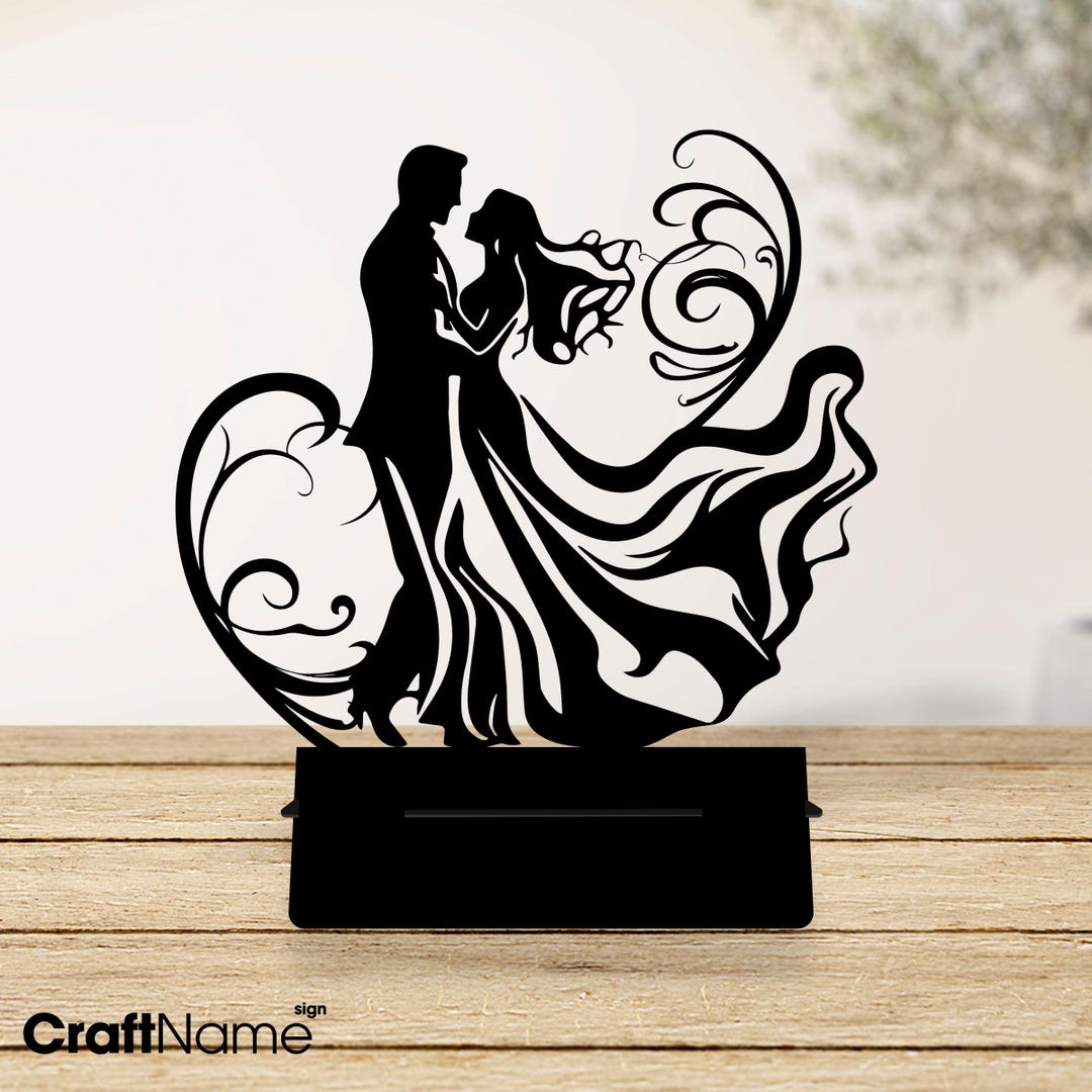 Personalized Couple Dancing Metal Stand for Phone and Tablet, Phone ...