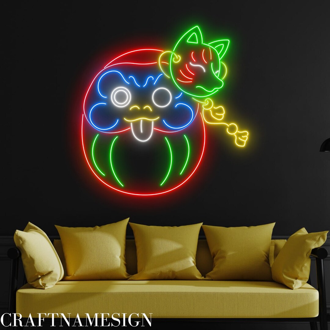 Daruma Neon Sign, Japanese Daruma Doll Led Sign, Custom Neon Sign ...
