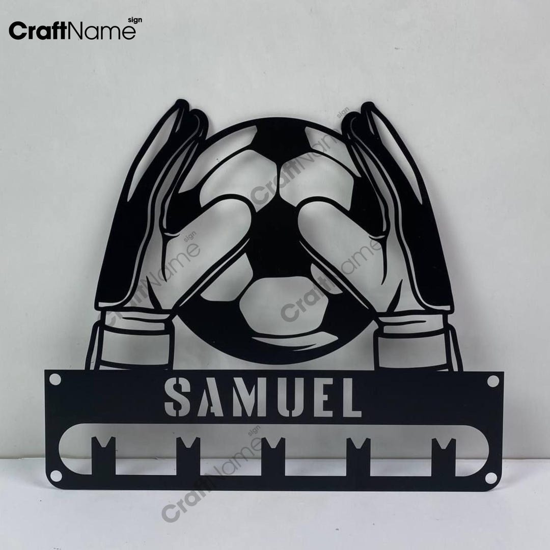 Custom Goalkeeper Metal Medal Hanger Led Light, Goalkeeper Medal Holder ...