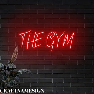 The Gym Neon Sign, the Gym Led Sign , Custom Neon Sign, Body Building ...