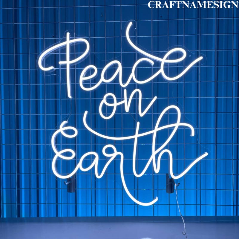 Peace on Earth Lighted Outdoor Sign - Etsy