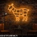 The Butcher Goat Neon Acrylic Print Sign, Goat Cuts Neon LED Sign ...