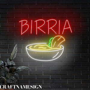 Birria Neon Sign, Birria Led Sign, Custom Neon Sign, Authentic Mexican ...