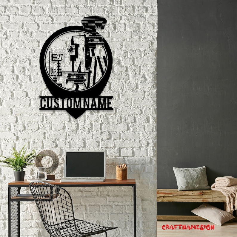 Custom Surveyor Engineer Metal Wall Art Led Light Personalized Geodetic ...