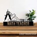 Custom Wooden Math Teacher Desk Name Plate, Mathematician Metal ...