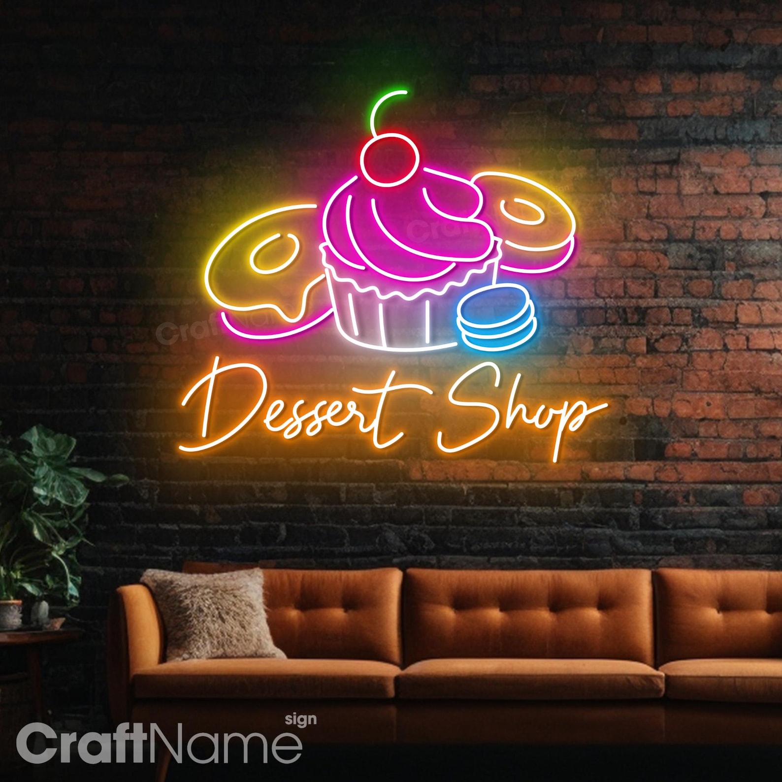 Dessert Shop Neon Light Sign, Dessert Bakery Led Sign, Custom Neon Sign ...