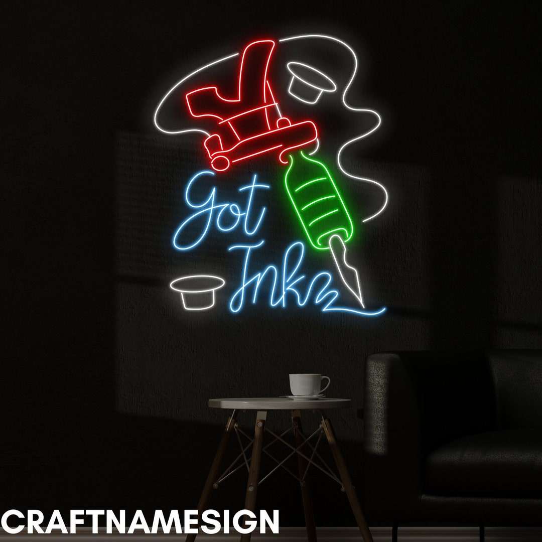 Got Ink Tattoo Led Sign, Got Ink Tattoo Neon Sign, Custom Neon Sign ...