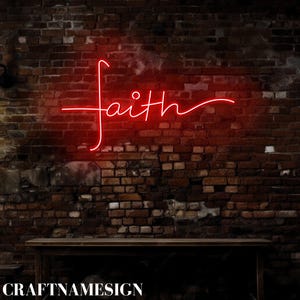 Faith Neon Sign, Jesus God Faith Led Sign, Custom Neon Sign, Christian ...