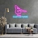 Custom Female Gymnastics Neon Wall Art Personalized Girl Gymnast Name ...