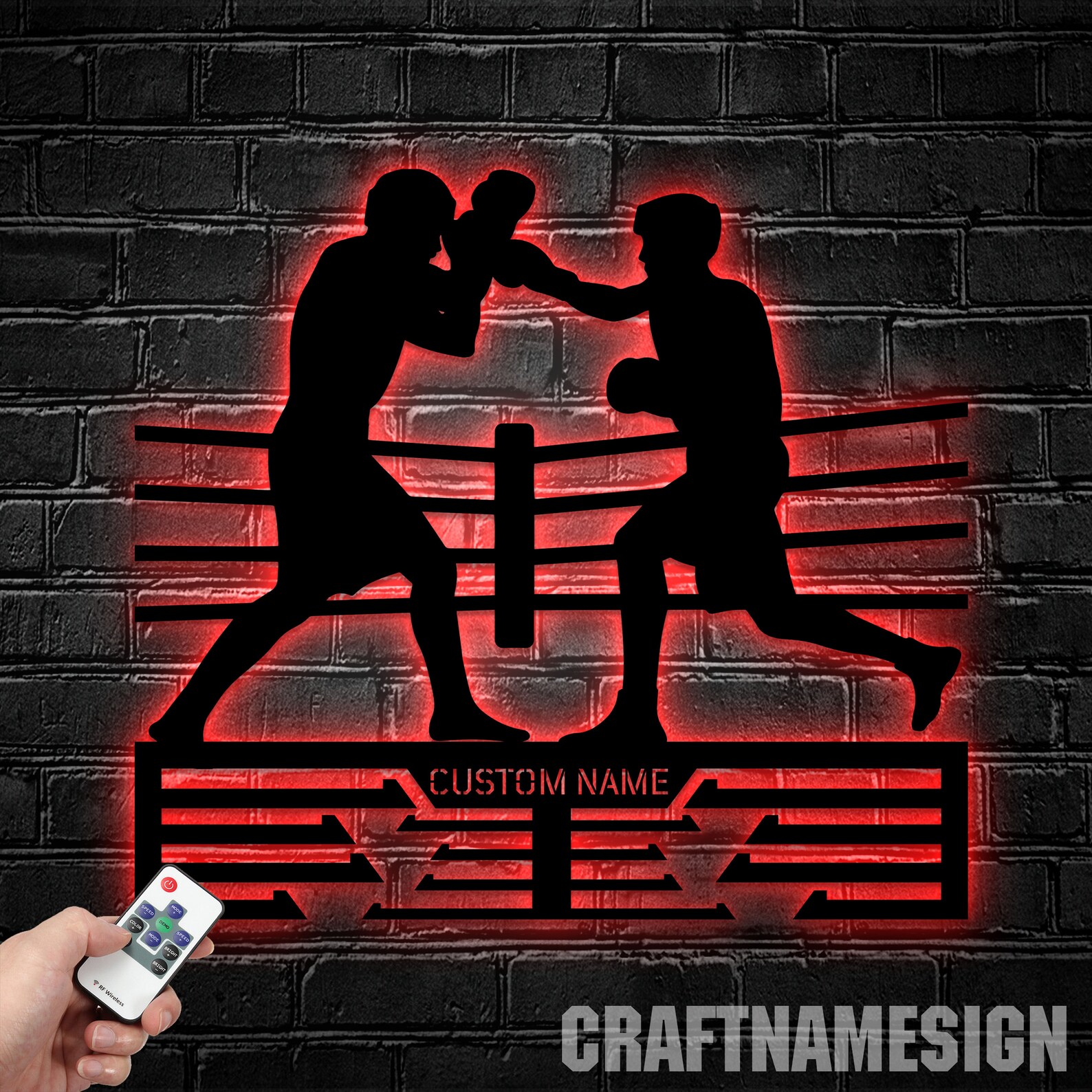 Custom Boxing Metal Led Medal Hanger, Boxing Wall Hanging Decoration ...