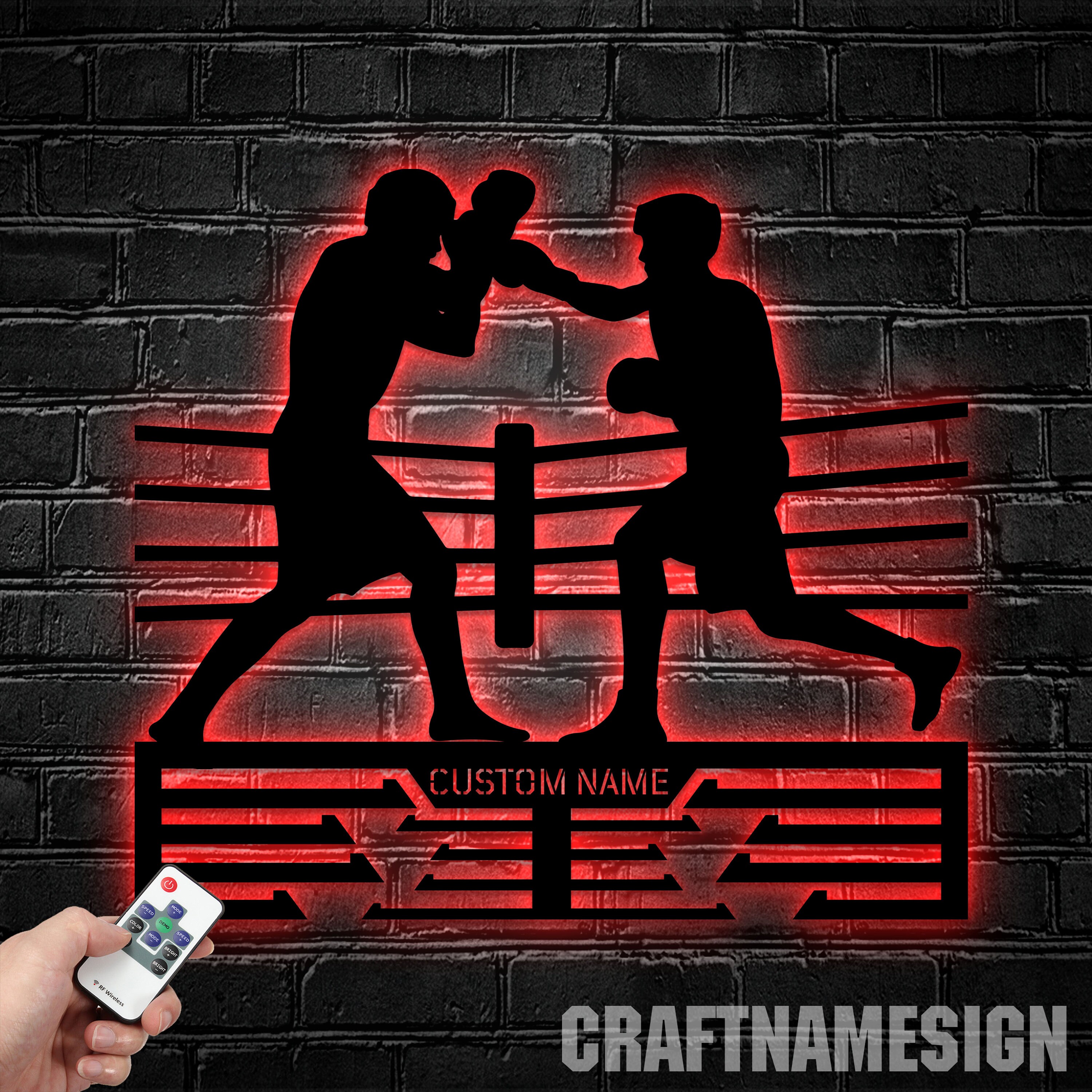Custom Boxing Metal Led Medal Hanger, Boxing Wall Hanging Decoration ...