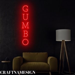 Gumbo Led Sign, Gumbo Neon Sign, Custom Neon Led Light, Gumbo ...