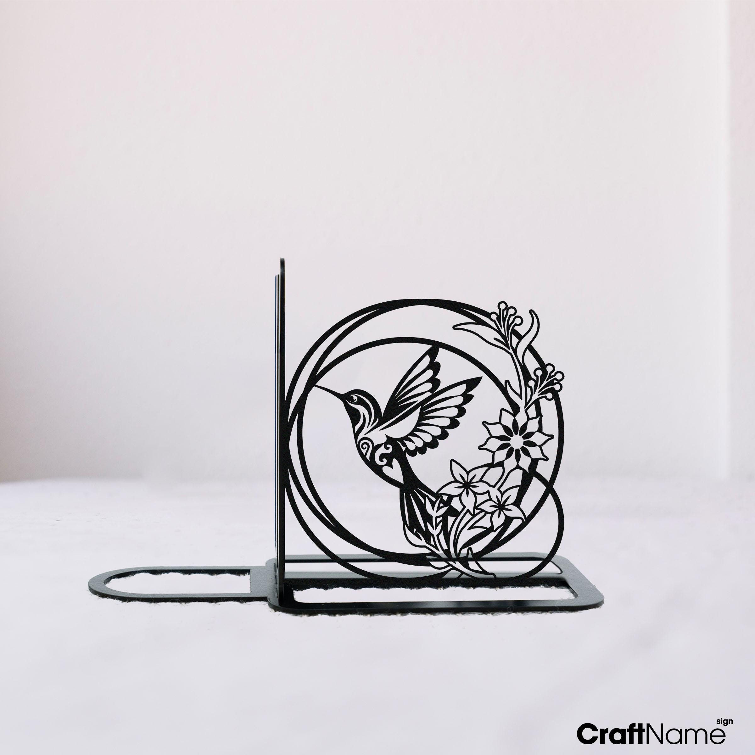 Personalized Hummingbird Metal Book Holder Sign, Hummingbird Lover ...