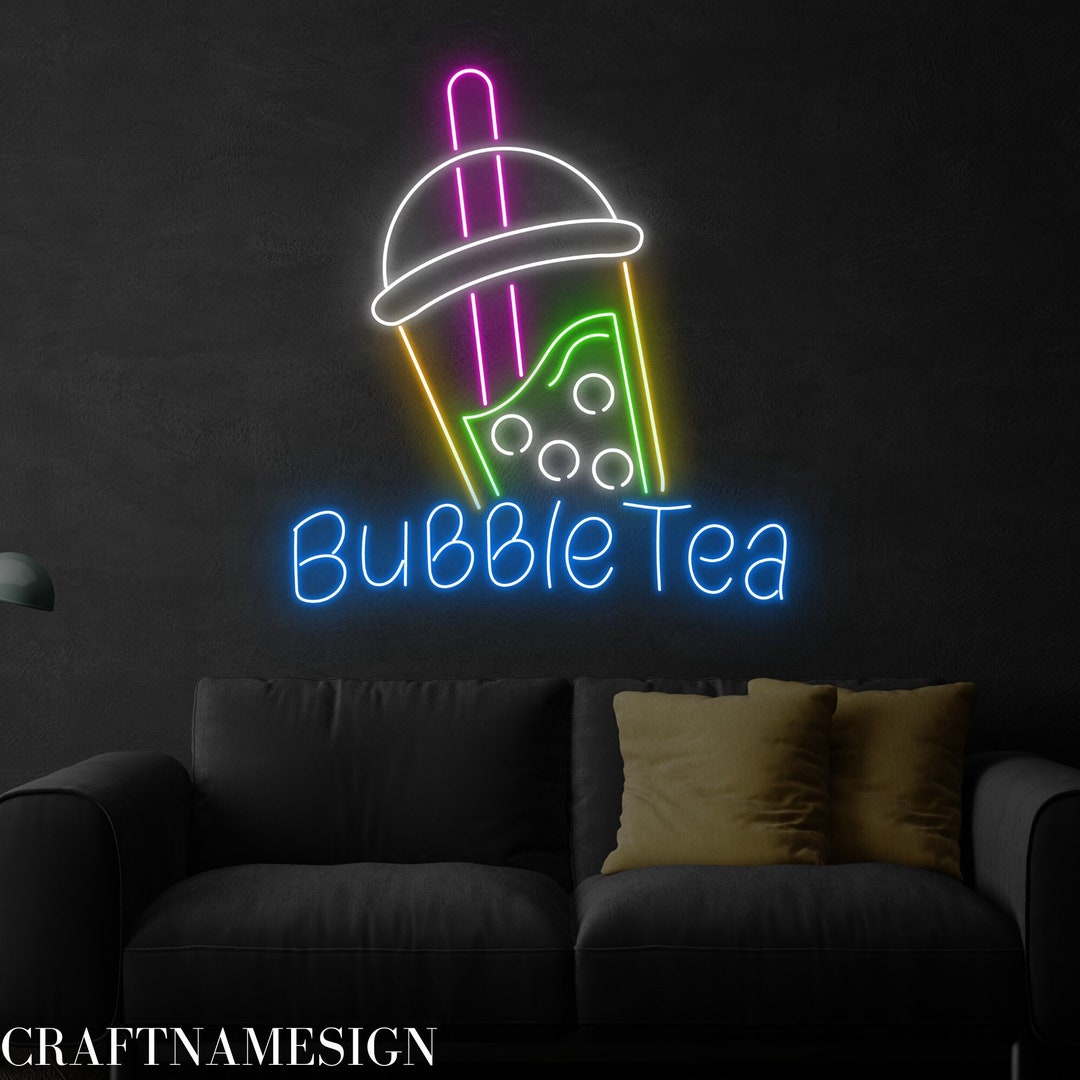 Bubble Tea Neon Sign, Bubble Tea Led Sign, Custom Neon Sign, Milk Tea ...
