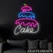 Birthday Cake Neon Sign, Birthday Cake Led Sign, Custom Neon Sign ...