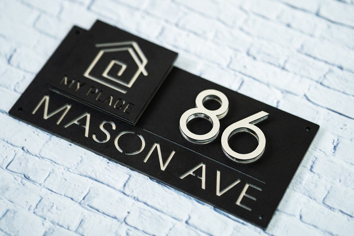 Custom House Number Sign Number Box Personalized Address - Etsy