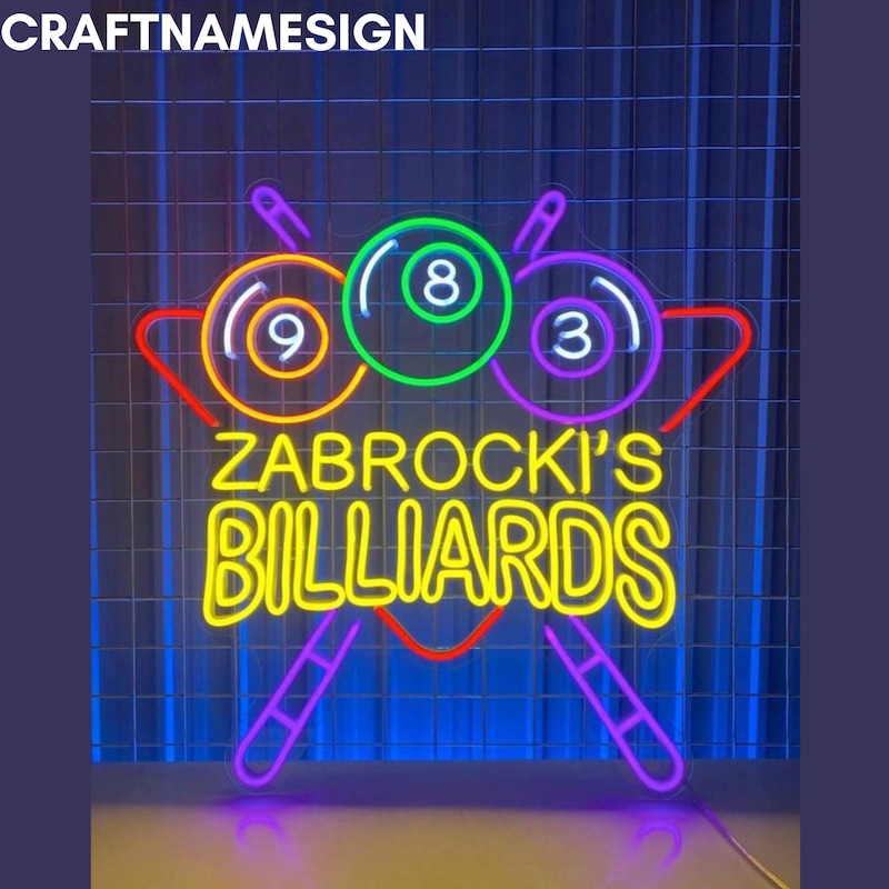 Billiards Sign - Etsy