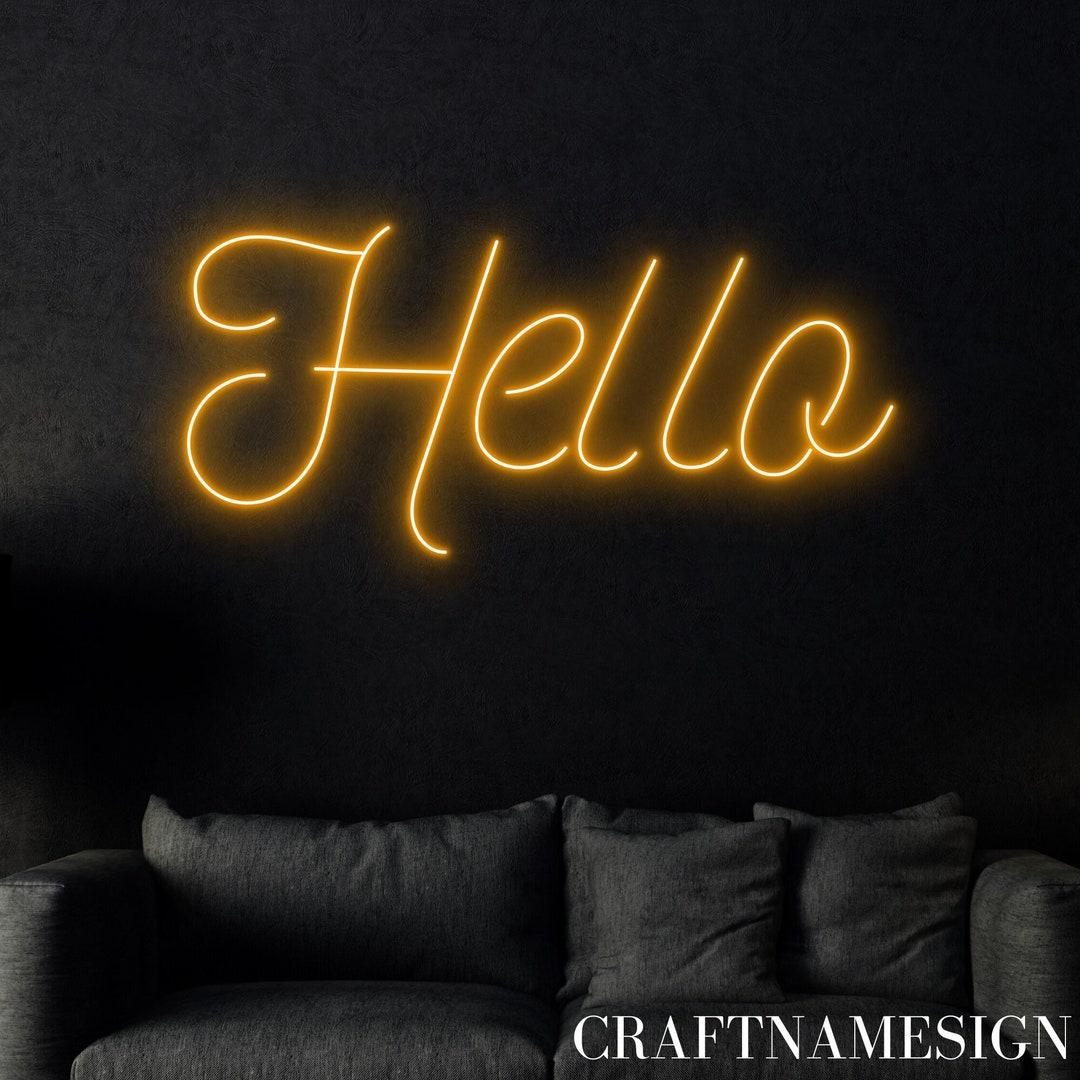 Hello Neon Sign, Hello Led Sign, Custom Neon Sign, Beauty Clinic Sign ...
