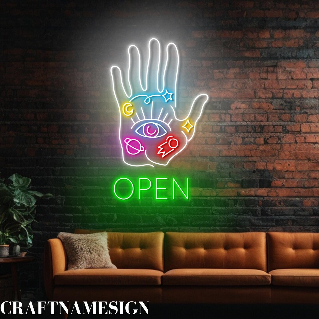Open Psychic Shop Led Sign, Fortune Teller Tarot Shop Neon Sign, Custom ...
