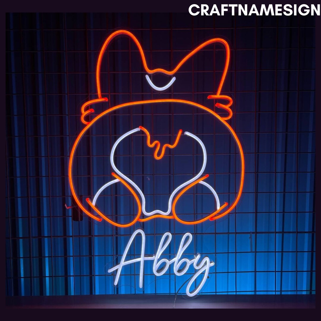 Custom Name Corgi Neon Sign, Corgi Butt Led Sign, Custom Neon Sign ...