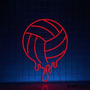 Melting Volleyball Ball Neon Sign, Volleyball Led Sign, Custom Neon Led ...