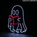 Ghost Reading Book Neon Sign, Ghost Read Book Led Sign, Custom Neon ...