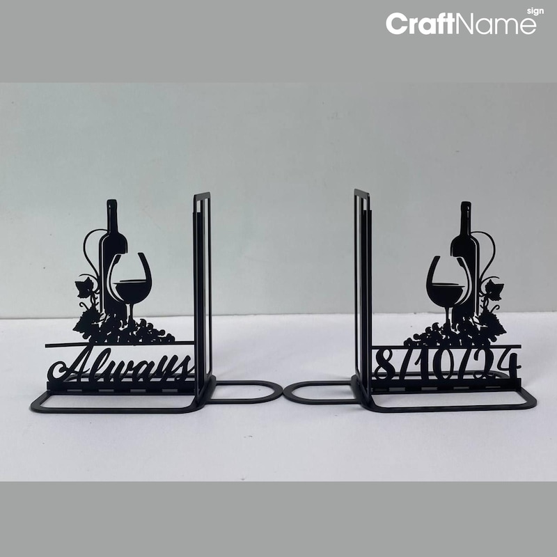 Book and Wine Metal Art - Etsy