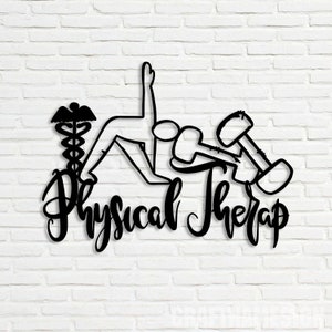 Custom PTA Physical Therapy Assistant Metal Wall Art LED Light ...