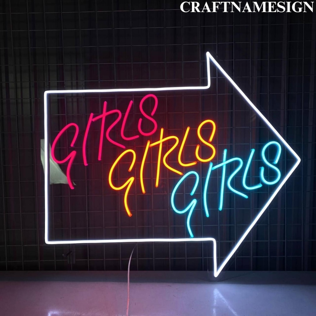 Girls Girls Girls Neon Sign, Girls Girls Girls Club Led Sign, Custom ...