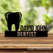 Custom Dentist Wooden Desk Name Plate, Dentist Metal Nameplate for Desk ...