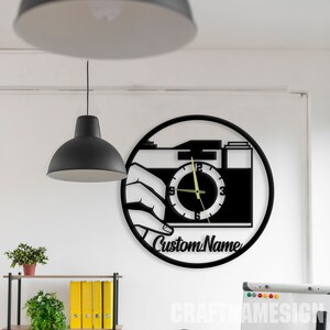 Custom Photographer Metal Wall Clock, Wall Clock Unique for Home Decor ...