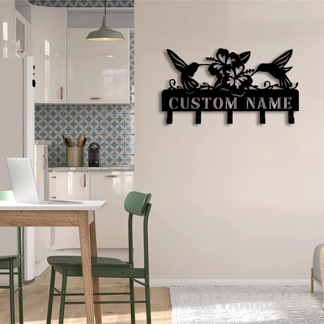 Custom Hummingbird Metal Key Holder, Hummingbird Decorative Key Holder ...