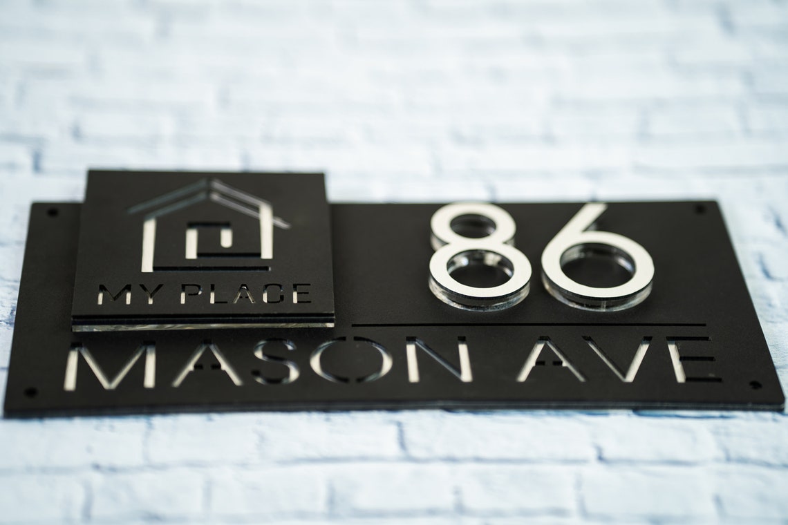 Custom House Number Sign Number Box Personalized Address - Etsy