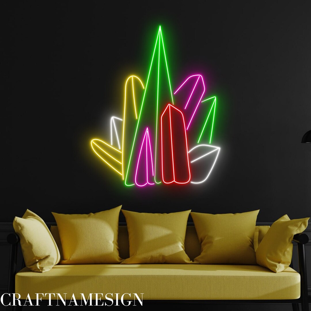 Colorful Crystal Neon Sign, Crystal Led Sign, Custom Neon Sign, Crystal ...