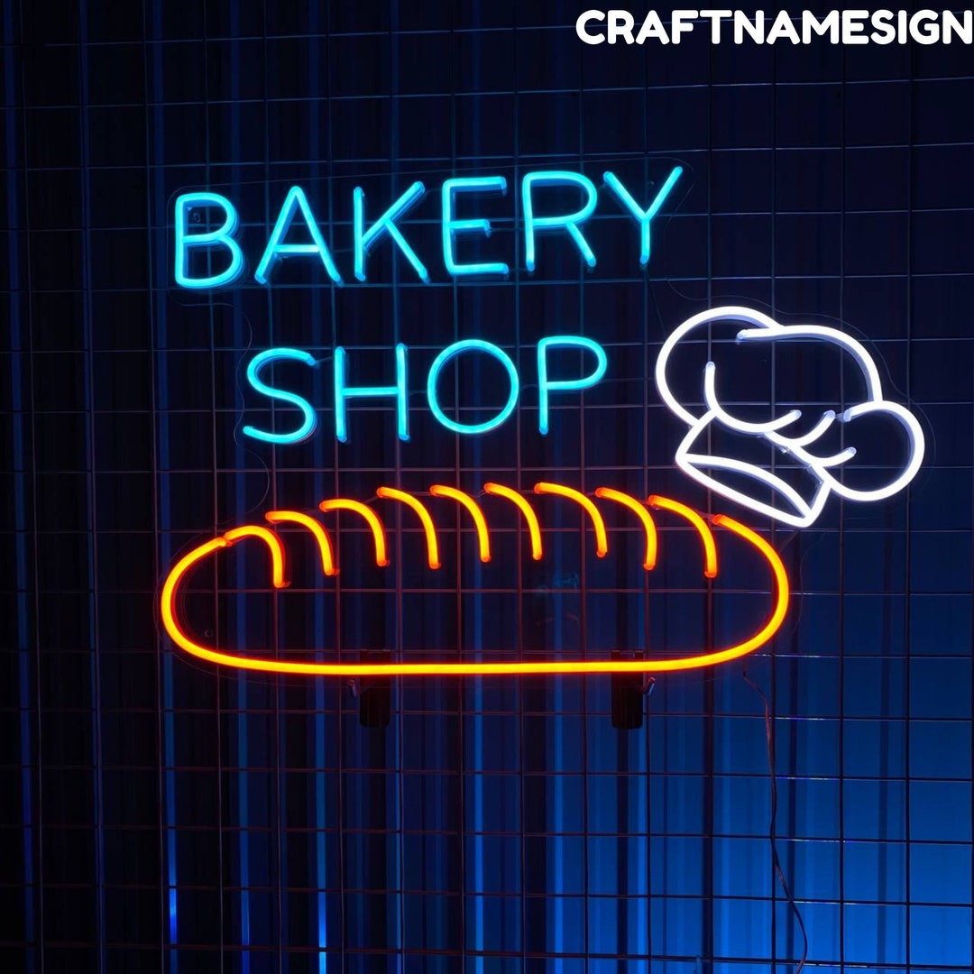 Bakery Shop Neon Sign, Open Grand Bakery Led Sign, Custom Neon Sign ...
