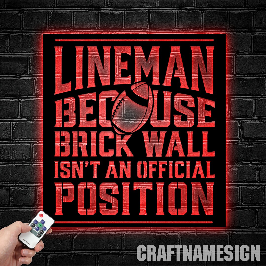 Custom Ball Football Metal Wall Art With Led Light, Personalized ...
