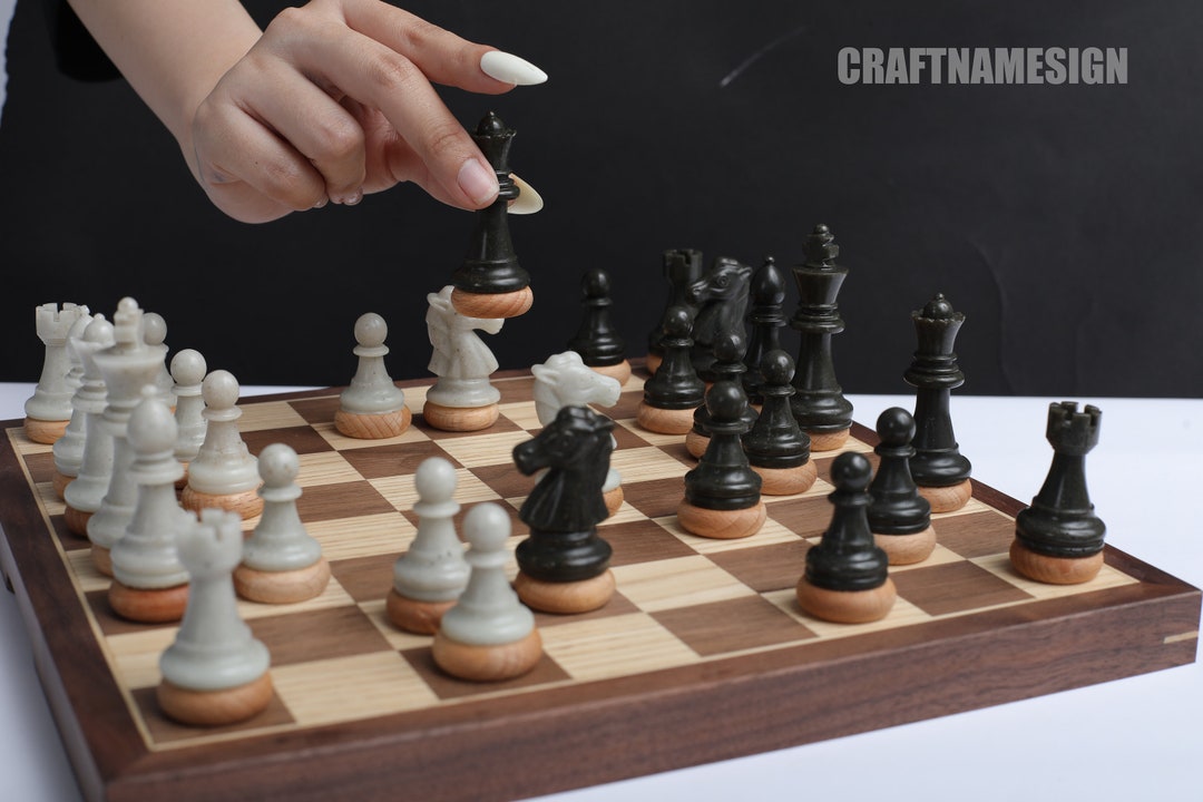 Premium Chess Set Handmade, Luxury Personalized Chess Set, Vintage ...