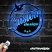 Custom Logo Design Metal Wall Art LED Light Personalized Business Logo ...