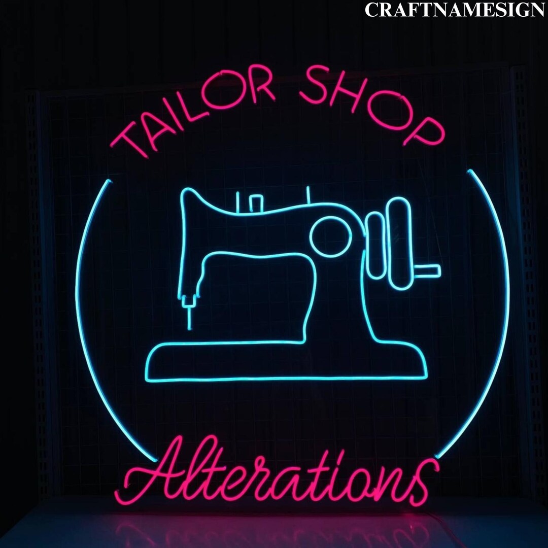 Custom Tailor Shop Neon Sign, Tailor Shop Decor, Custom Neon Sign ...