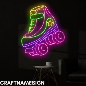 Roller Skates Led Sign, Roller Skates Neon Sign, Custom Neon Sign ...