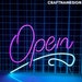 Open Neon Sign, Grand Opening Shop Neon Sign, Custom Neon Sign, Bar Pub ...